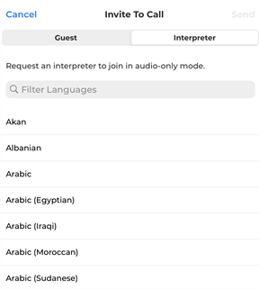 Invite Interpreter